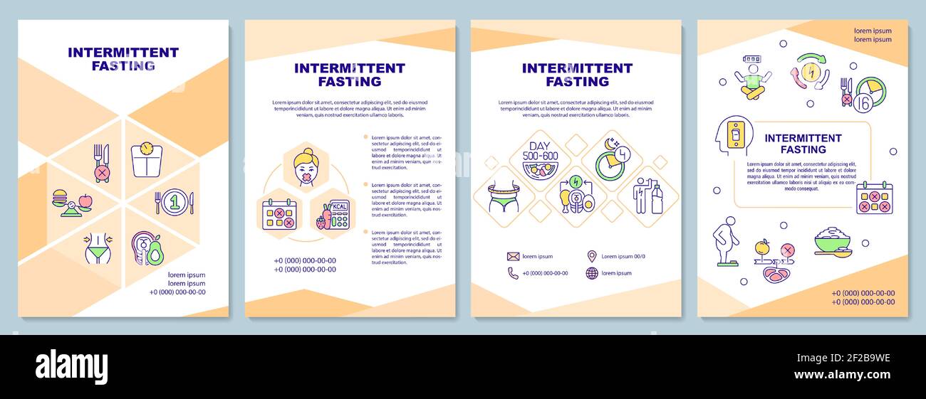 Intermittent fasting brochure template Stock Vector Image & Art - Alamy