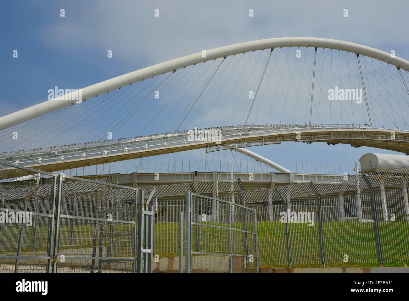 Exterior scenic view of the Santiago Calatrava designed OAKA Olympic ...
