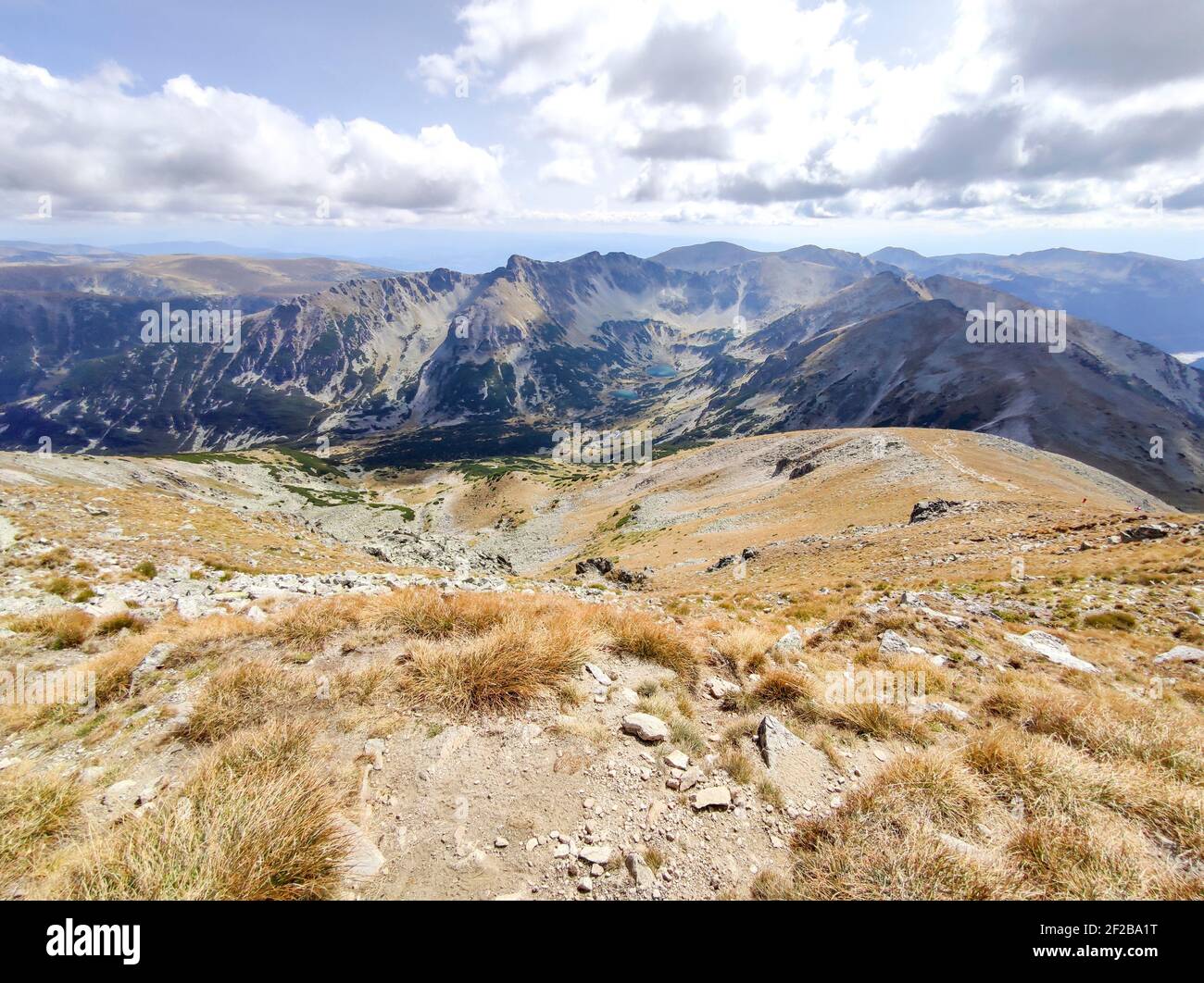Amazing Landscape from Musala peak, Rila mountain, Bulgaria Stock Photo ...