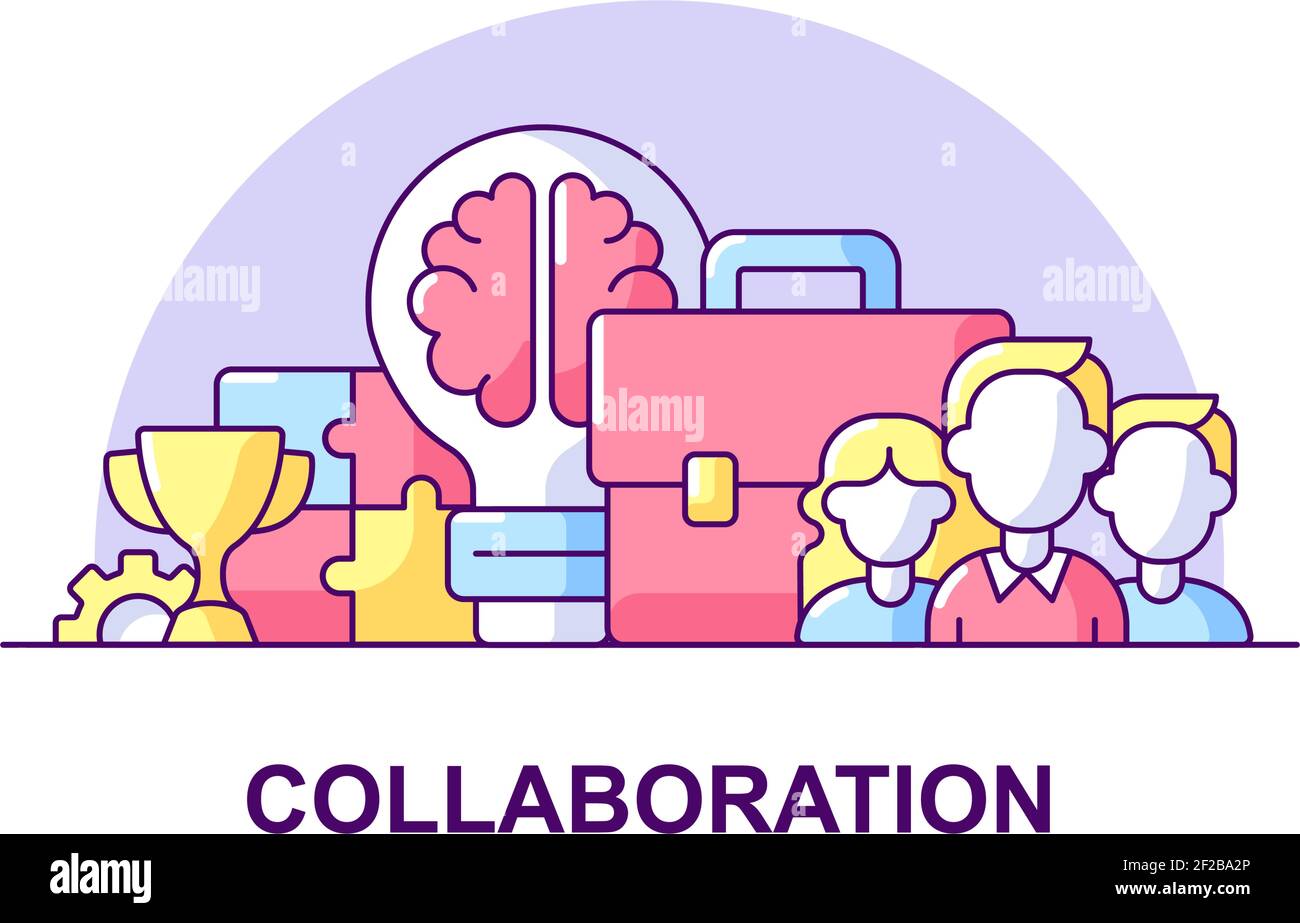 Collaboration creative UI concept icon Stock Vector Image & Art - Alamy