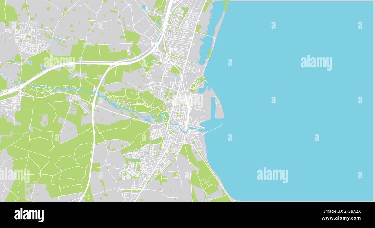 Urban vector city map of Koge, Denmark Stock Vector Image & Art - Alamy