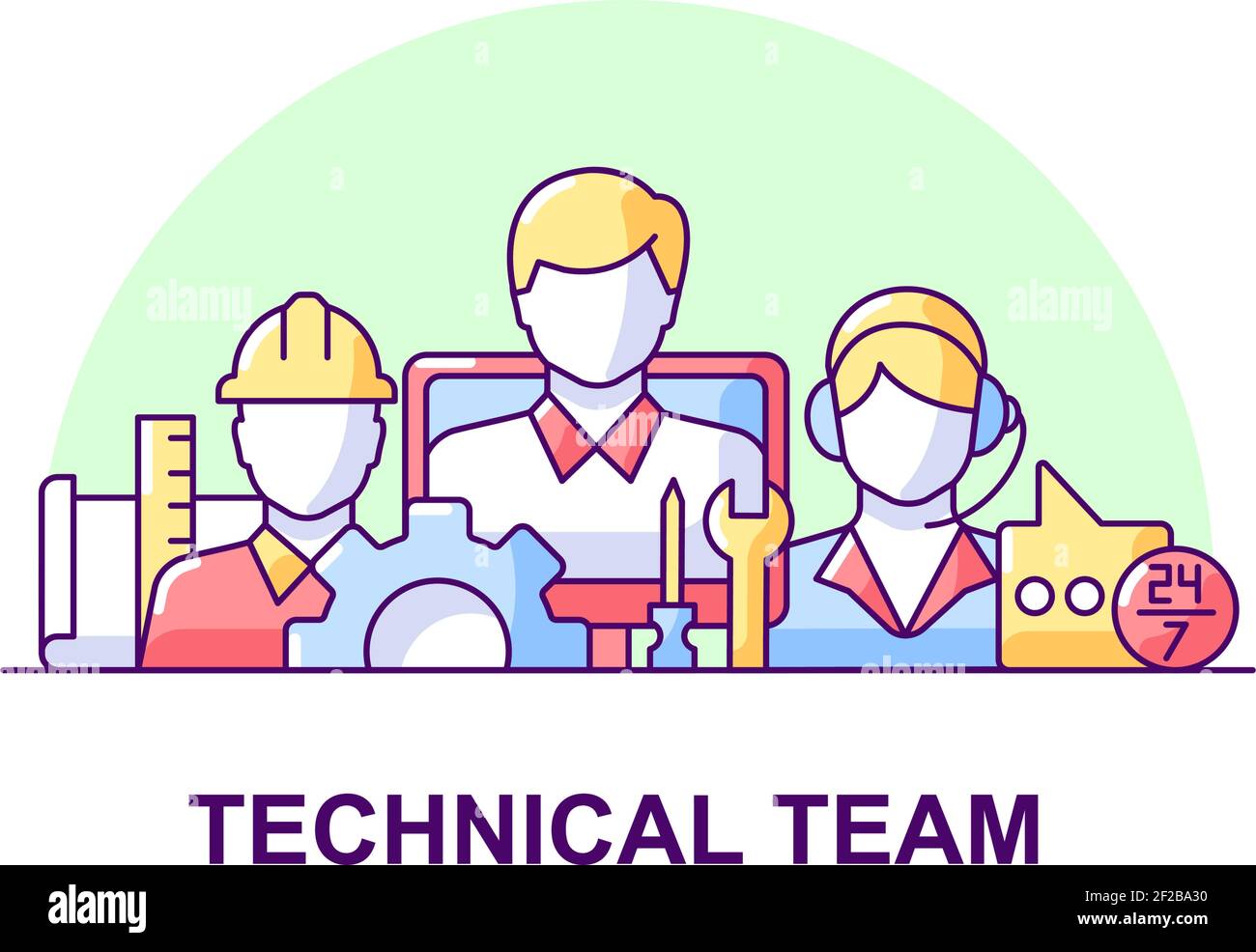 Technical team creative UI concept icon Stock Vector Image & Art - Alamy