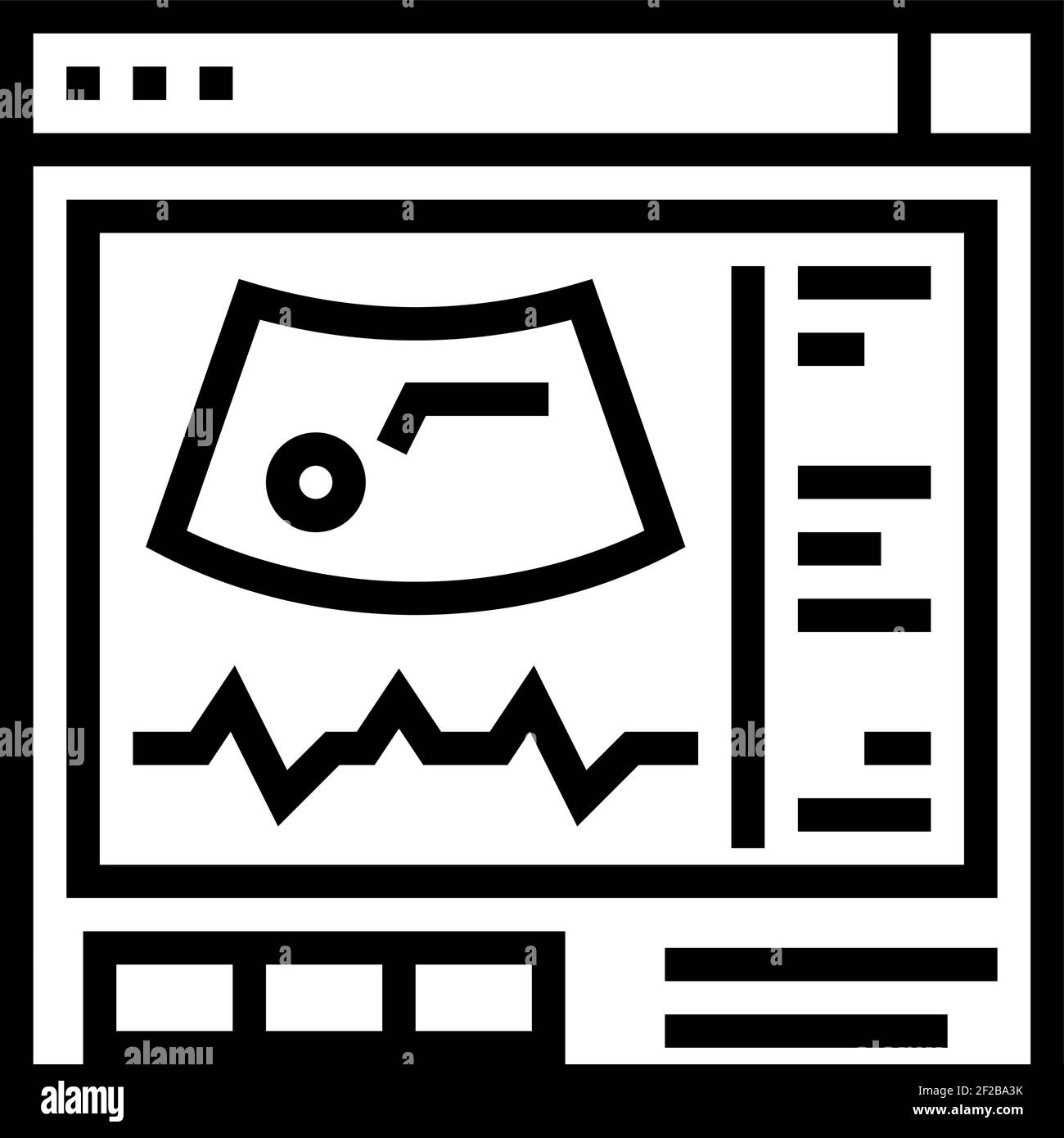 ultrasound radiology line icon vector illustration flat Stock Vector ...