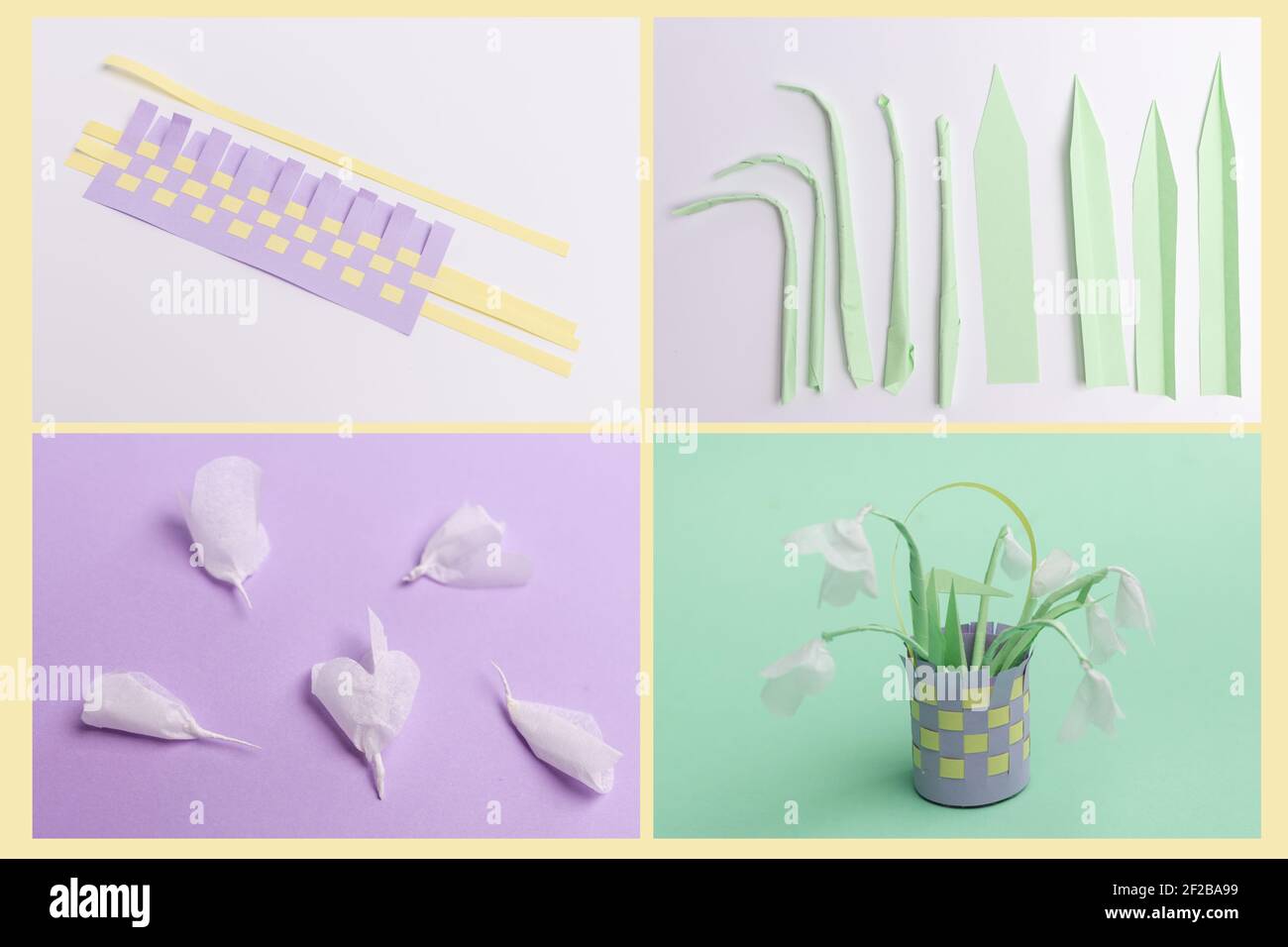 DIY spring holiday craft for kids, paper flowers, activity for ...