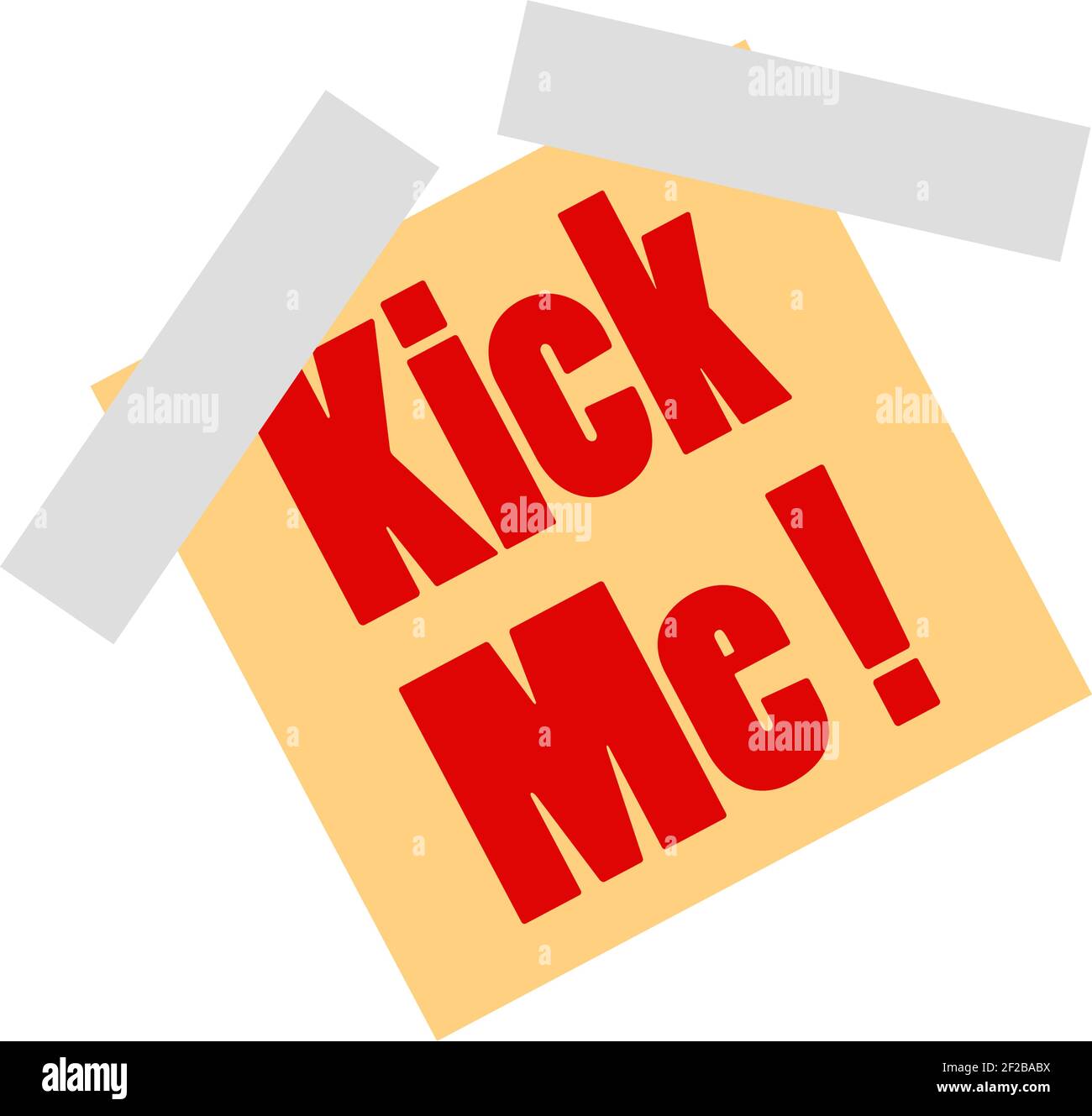Kick me note Stock Vector Images - Alamy