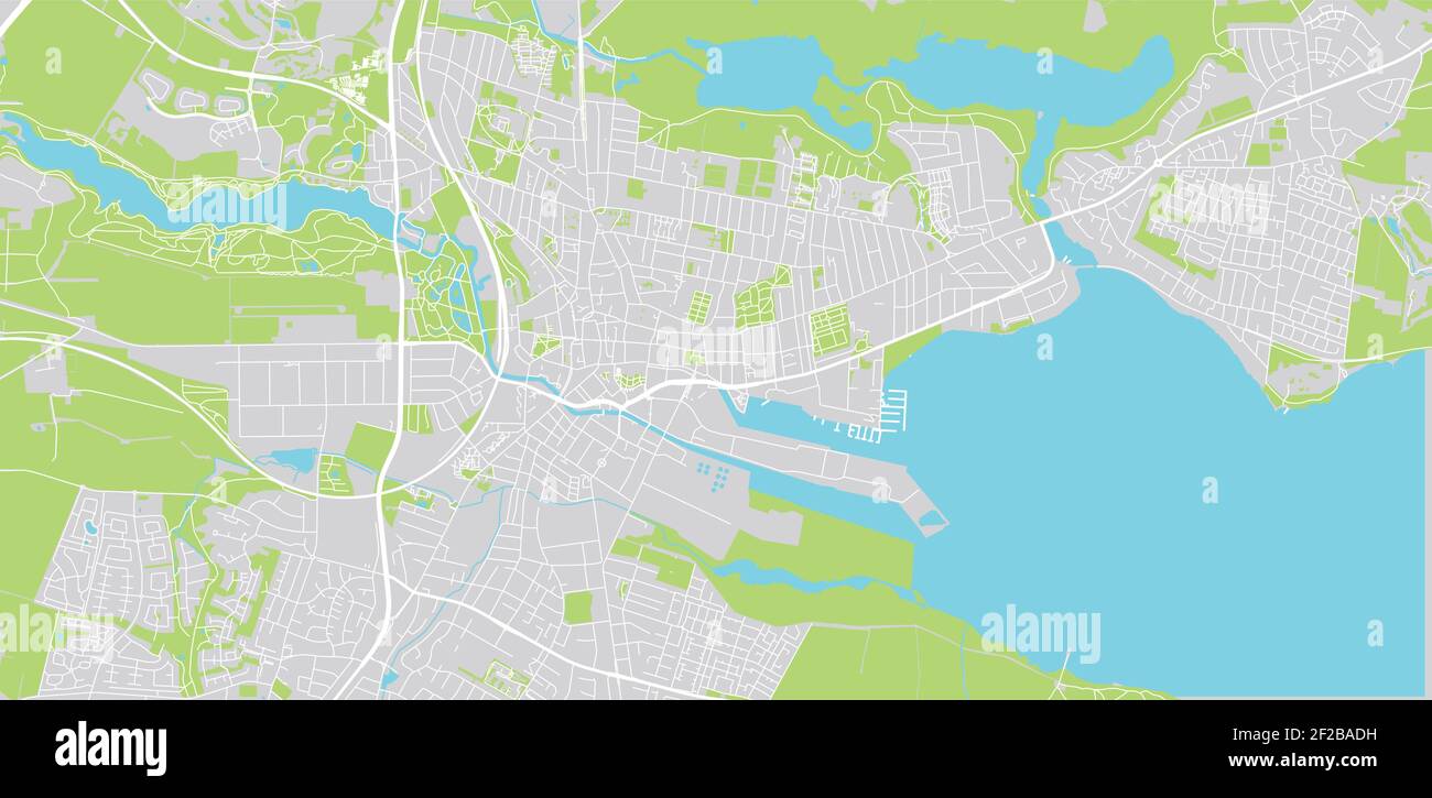 Vector map of horsens hi-res stock photography and images - Alamy