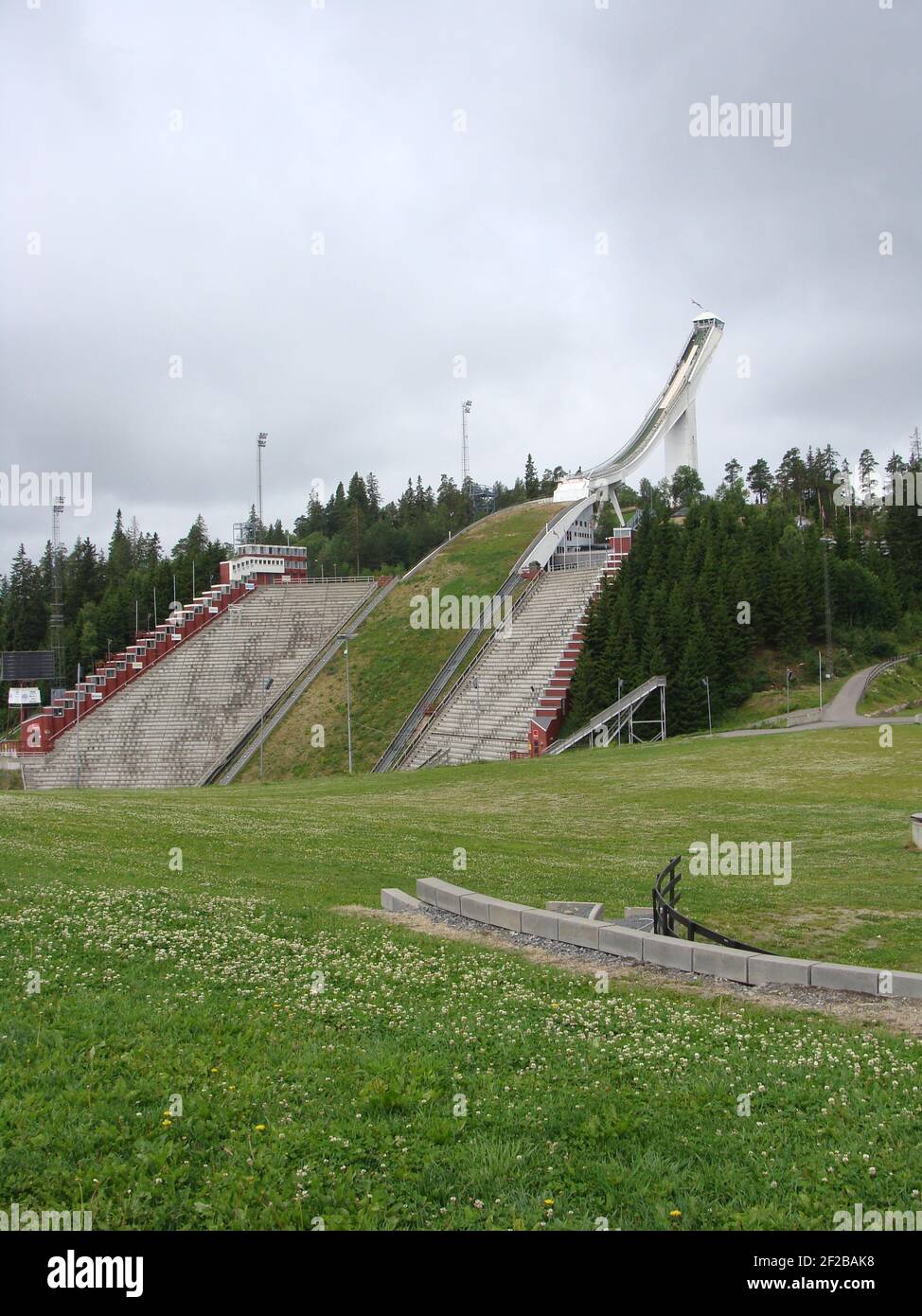 A holmenkollen ski jumping hill Stock Photo - Alamy