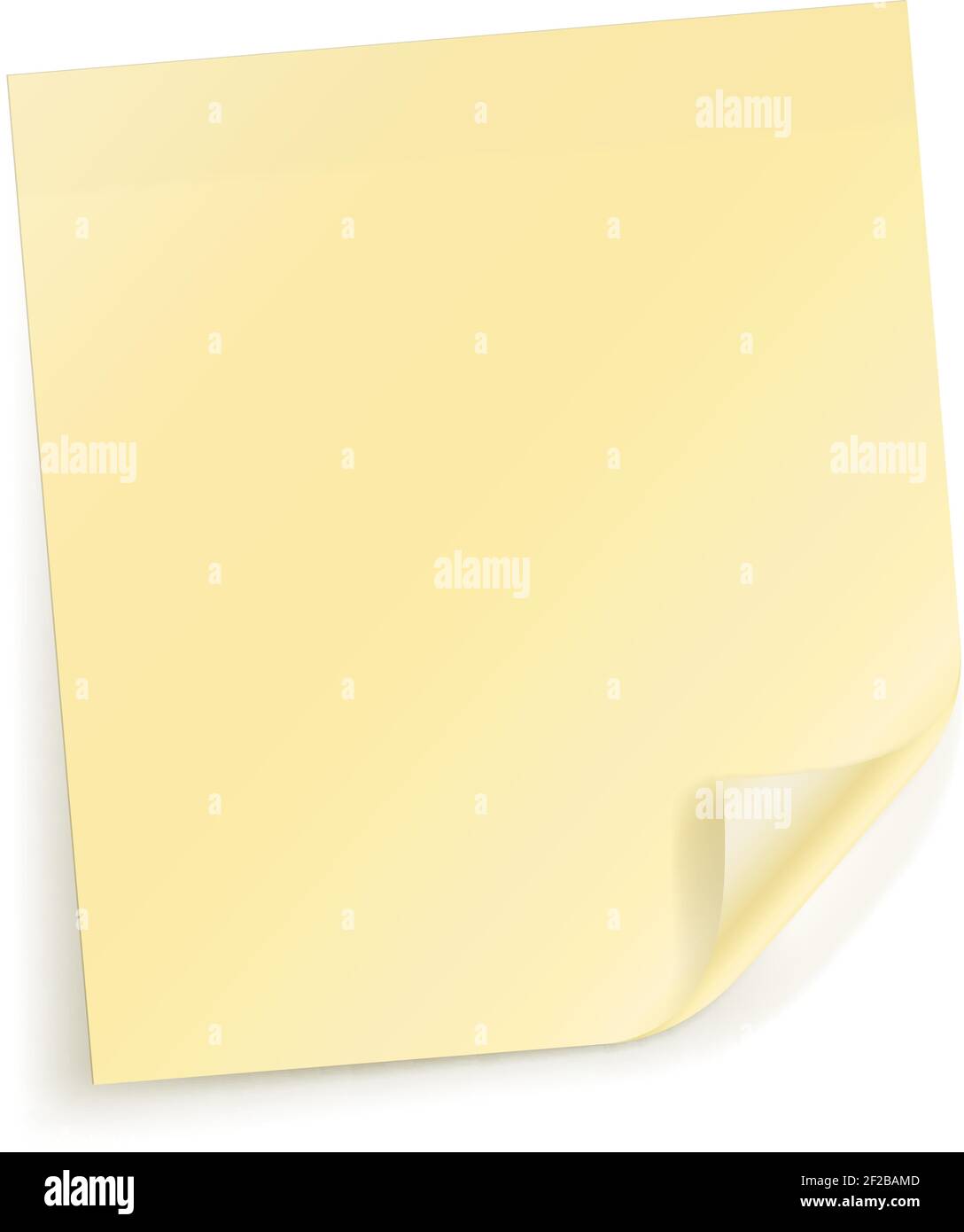 Vector Yellow sticky sheet for notes on white Stock Vector Image & Art ...