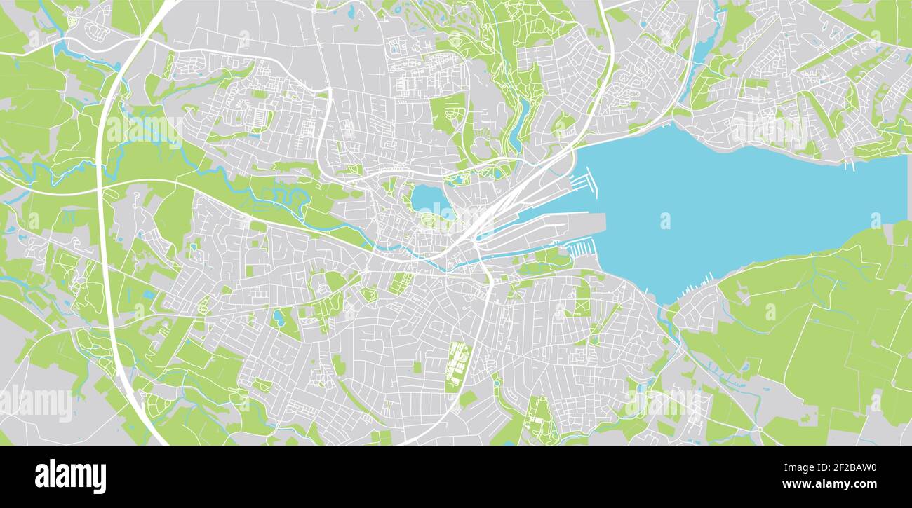 Urban vector city map of Kolding, Denmark Stock Vector Image & Art - Alamy