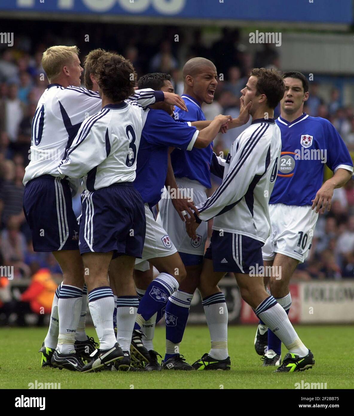 Millwall v Spurs friendly 4/8/01` Not friendly - After a tackle on ...