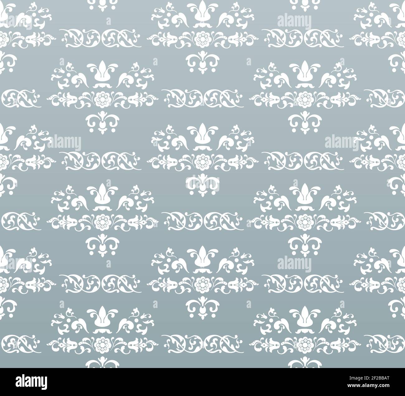 Vector Seamless vintage royal background. White on turquoise Stock ...