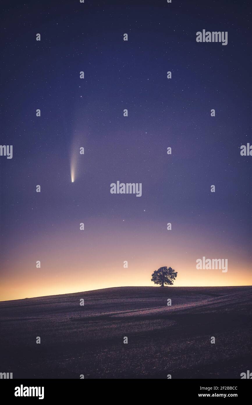 Comet uk night sky hi-res stock photography and images - Alamy