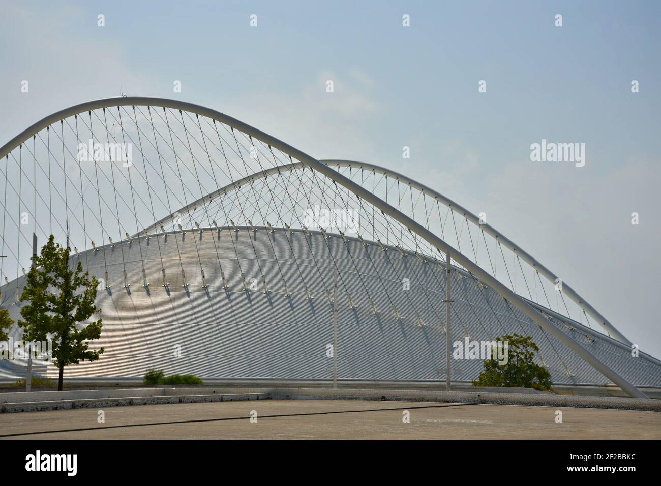 Exterior view of the OAKA Olympic Stadium Velodrome in Athens, Greece ...