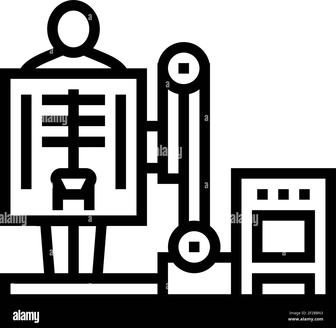 fluoroscopy radiology line icon vector illustration flat Stock Vector ...