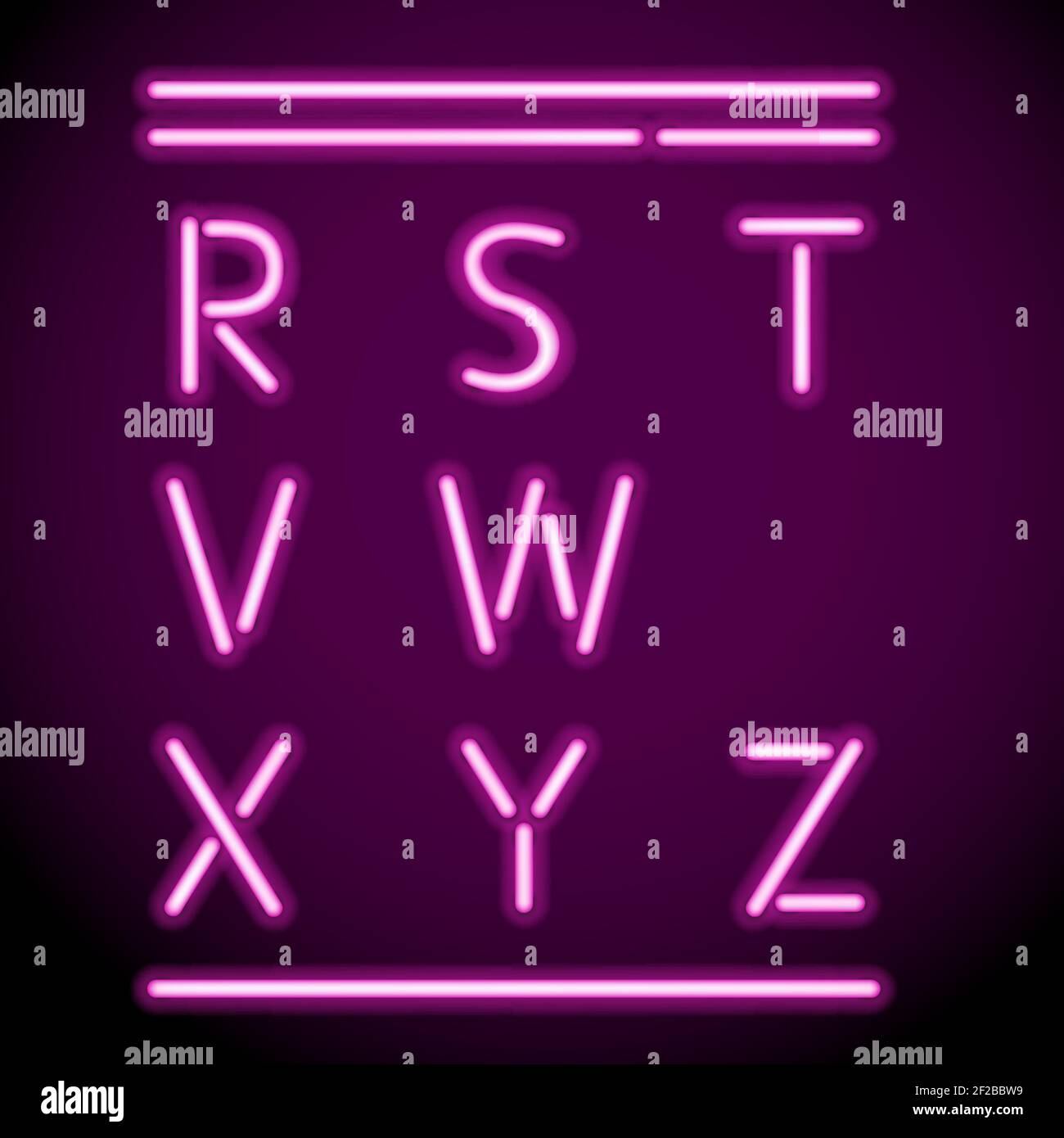 Vector mesh realistic letters of neon tubes. EPS10 opacity Stock Vector ...