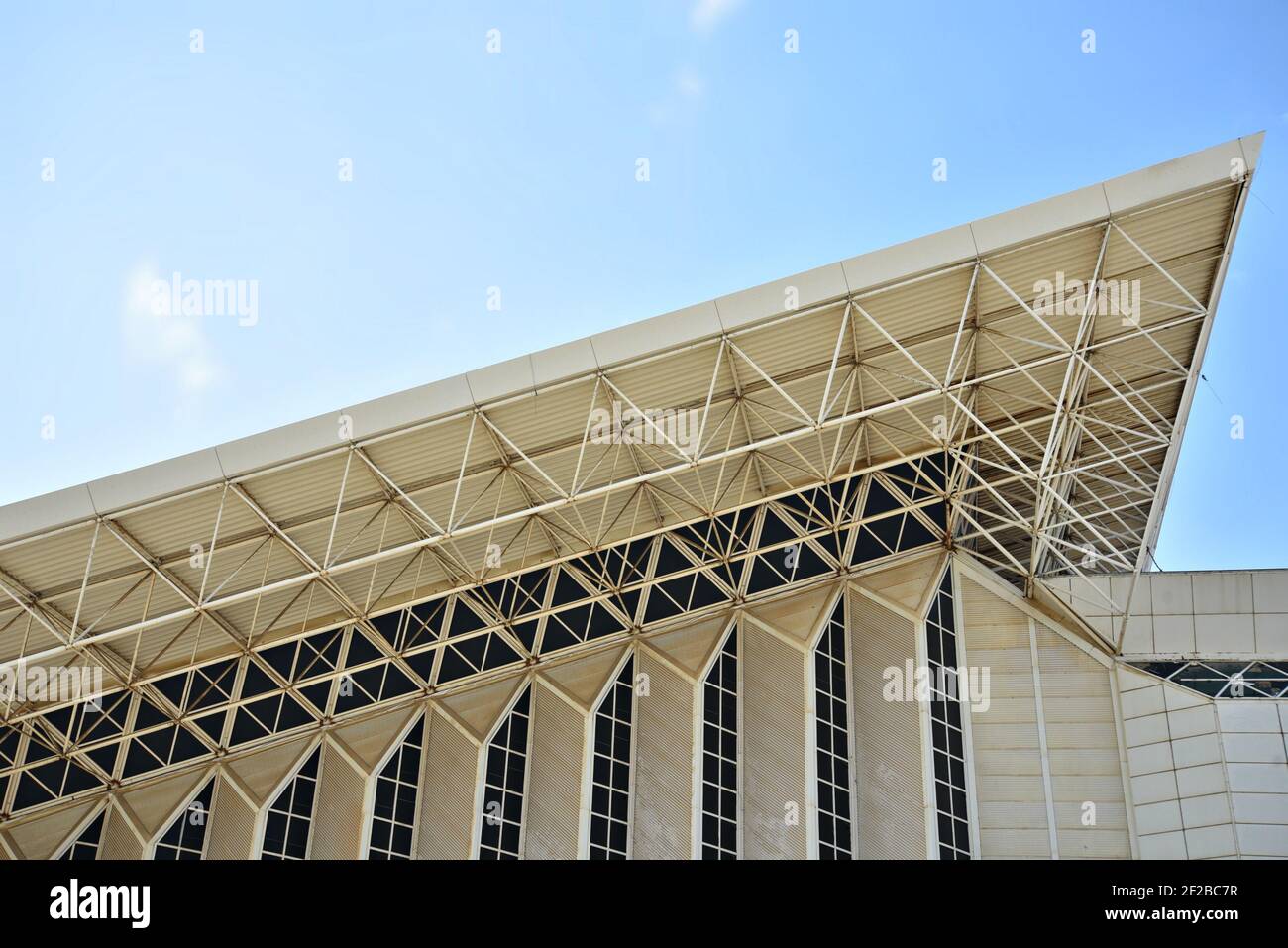 Architectural detail of the polycarbonate roof panels at the OAKA ...