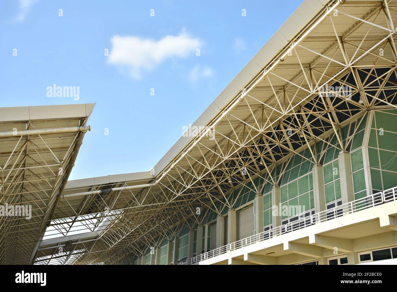 Architectural detail of the polycarbonate roof panels at the OAKA ...