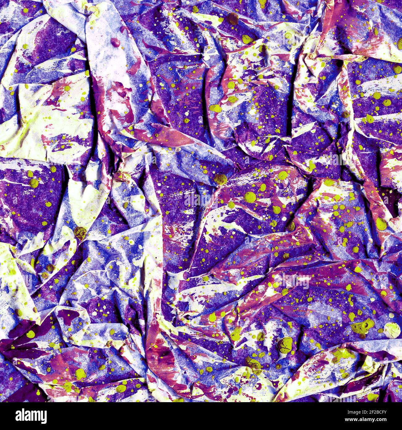 Contemporary abstract art illustration. Wrinkled paper texture paint ...