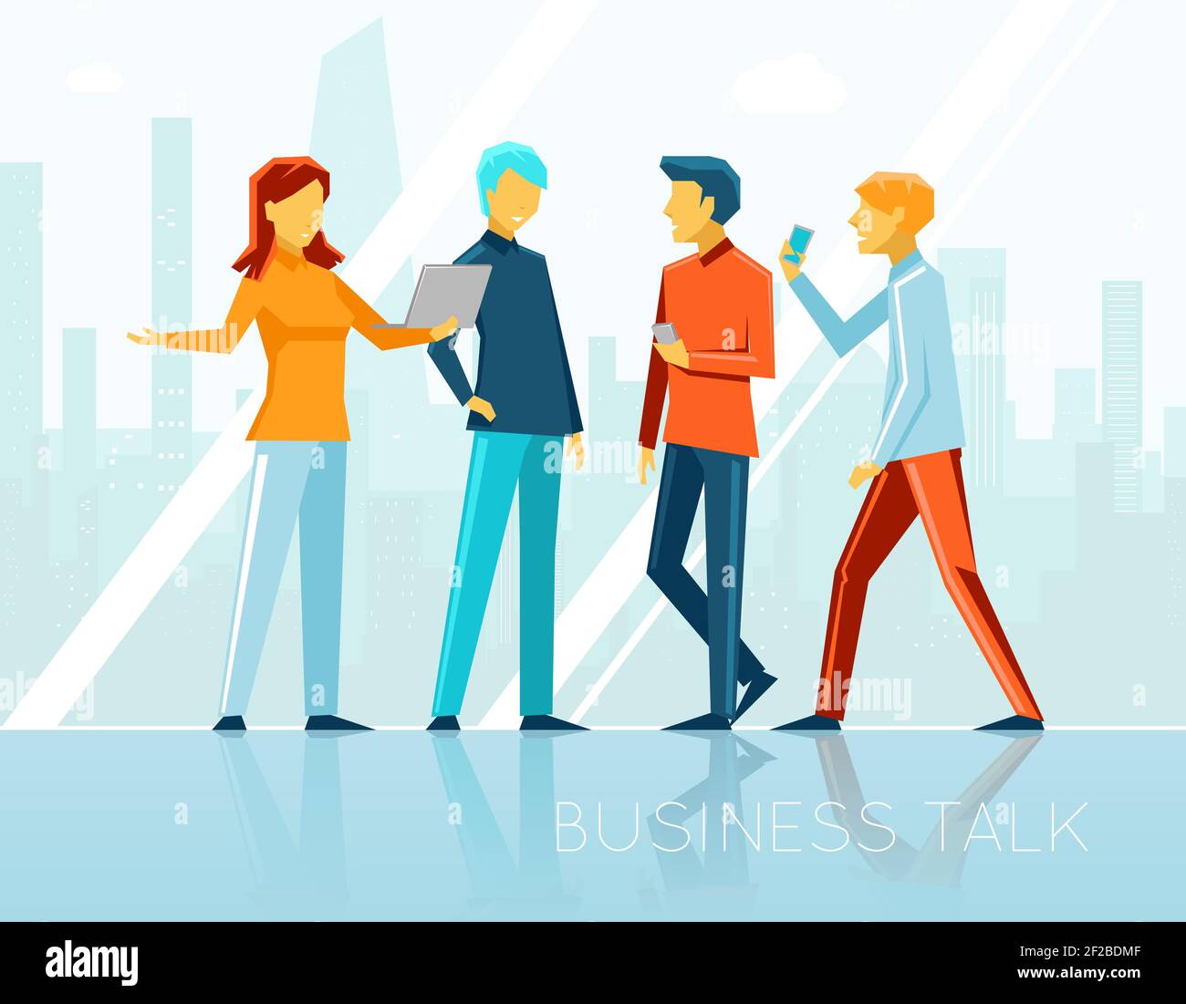 Business talk, creative brainstorming. People meeting, communication ...