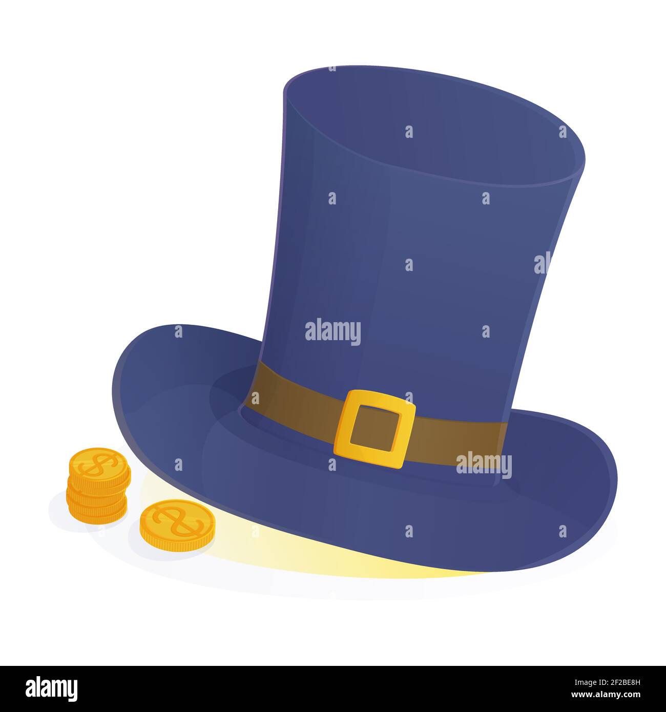 Magic concept golden hat Stock Vector Images - Alamy