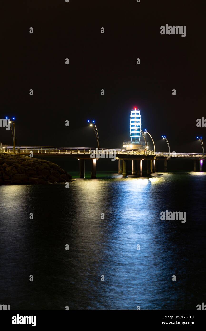 Brant Street Pier Spencer Smith Park at night. Burlington Ontario ...