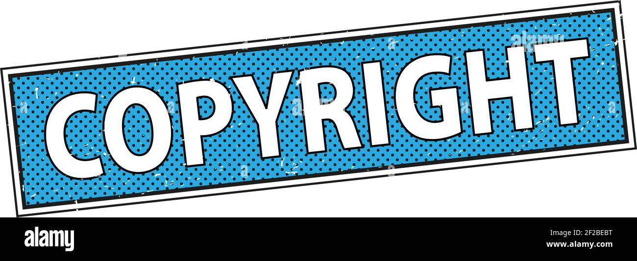 COPYRIGHT blue Rubber Stamp Vector over a white background Stock Vector ...