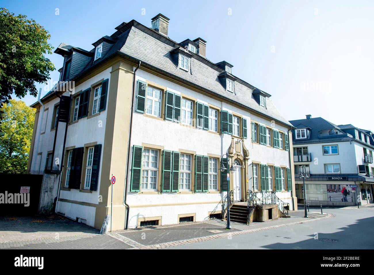 The historic house Sauvigny next to the market square in the citycenter ...