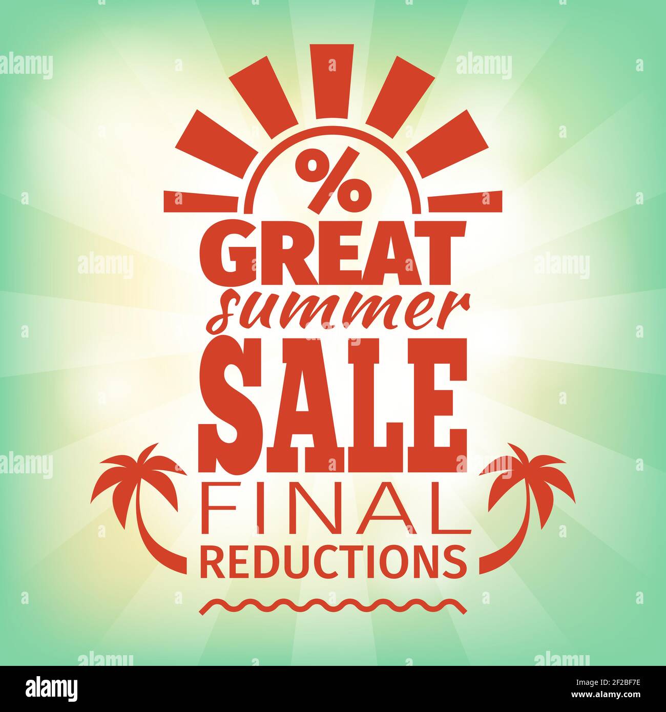 Summer Sale Poster Template. Vintage advertisement for the final ...