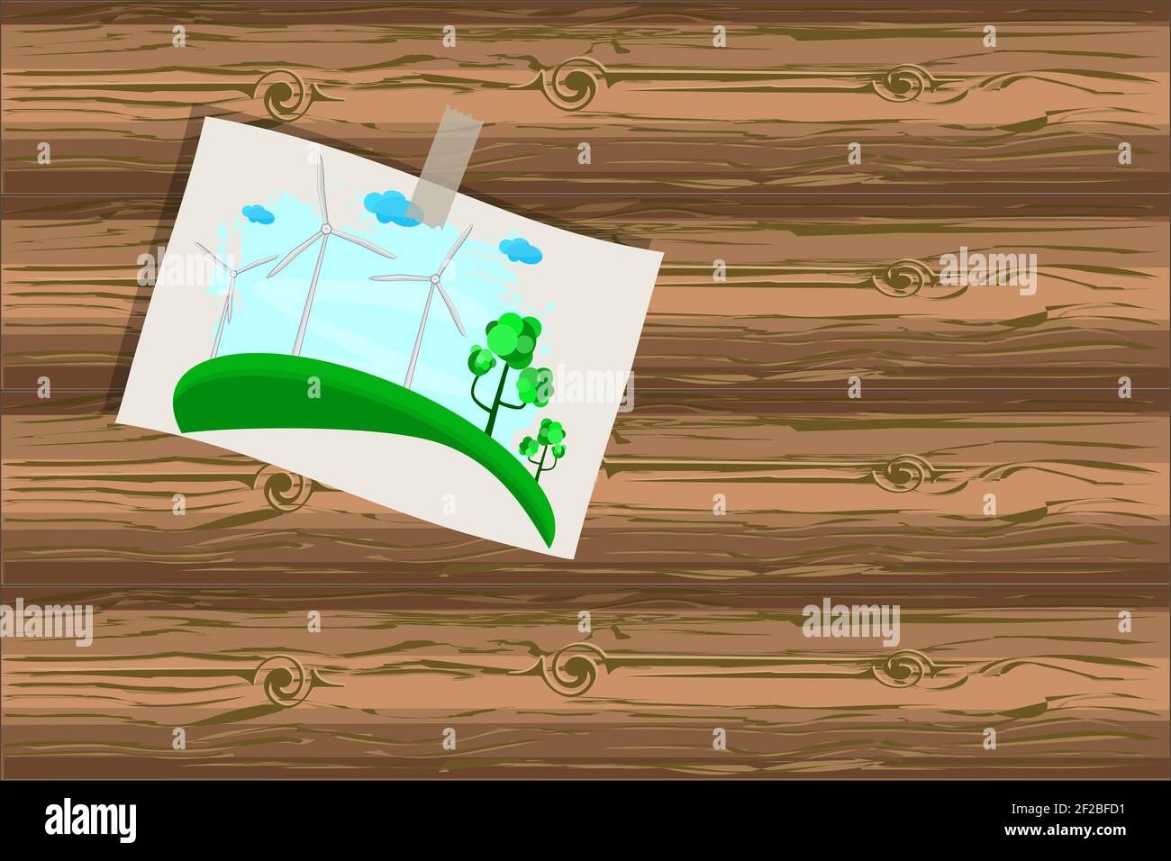 Green scotch tape illustration Stock Vector Images - Alamy