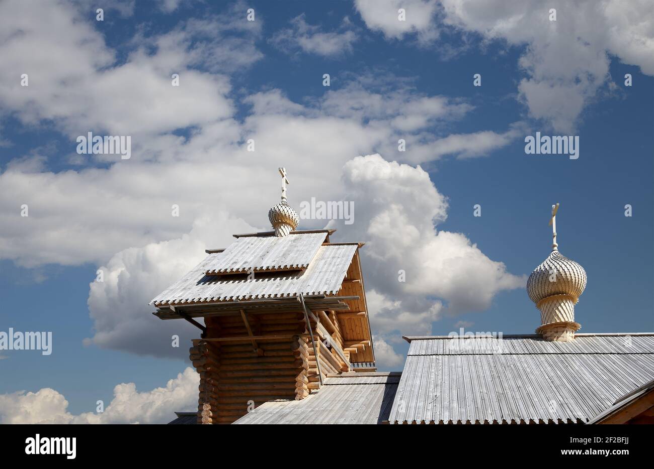 Modern Wooden Orthodox church in Moscow, Russia Stock Photo - Alamy