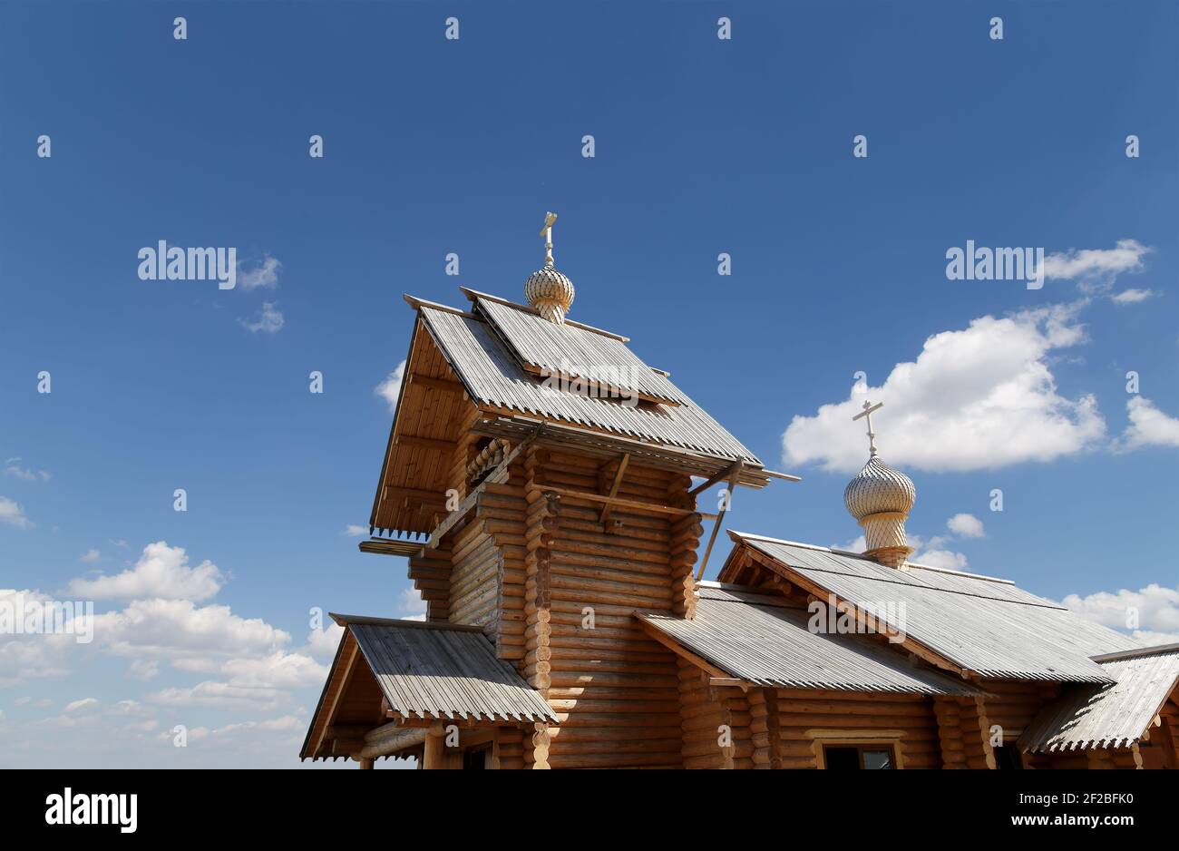 Modern Wooden Orthodox church in Moscow, Russia Stock Photo - Alamy