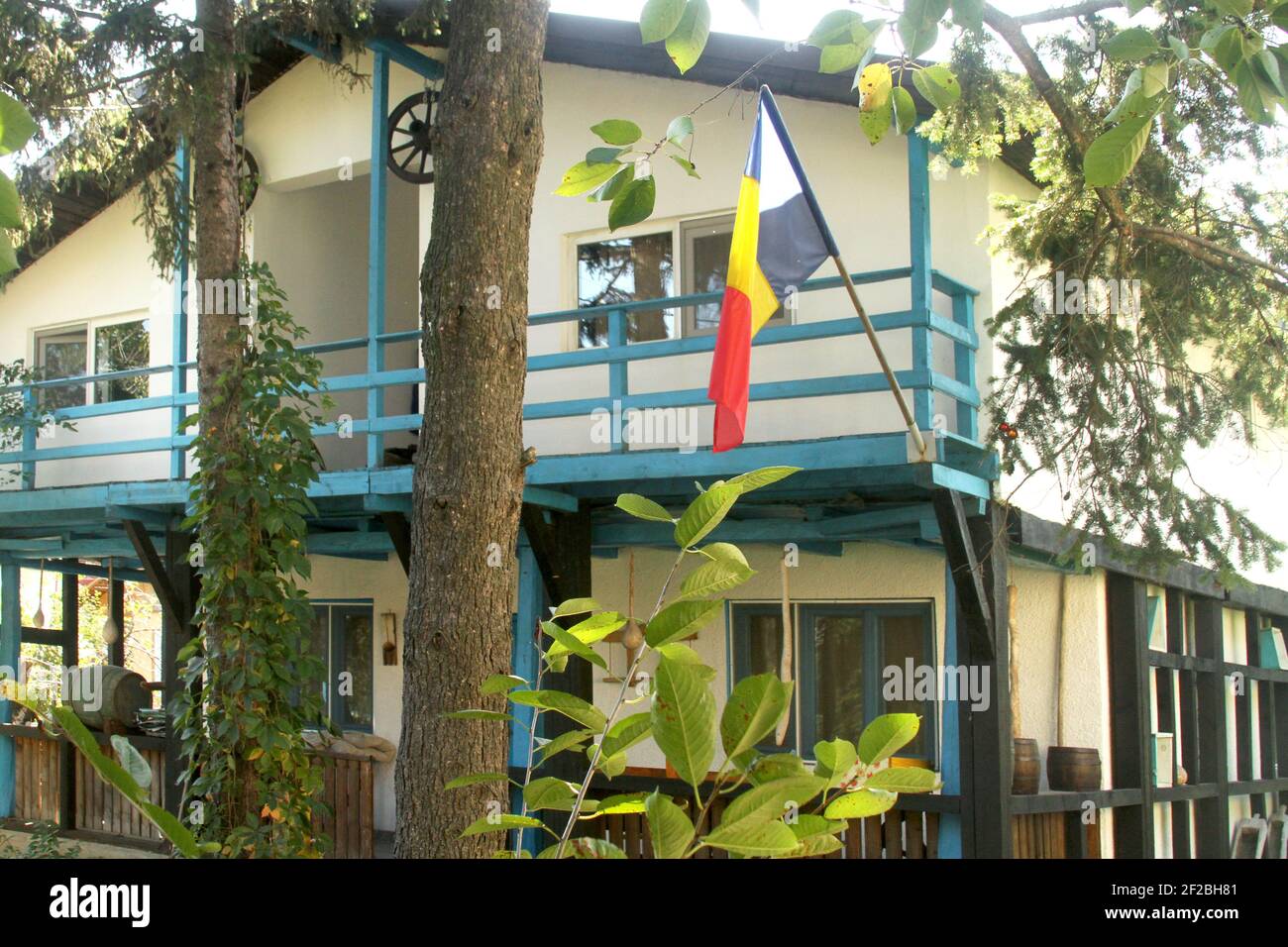 Large house in Romania's countryside Stock Photo - Alamy