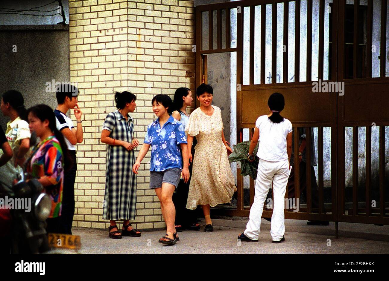 China Dor Lok Factory September 1999Workers leaving The Dor Lok factory ...