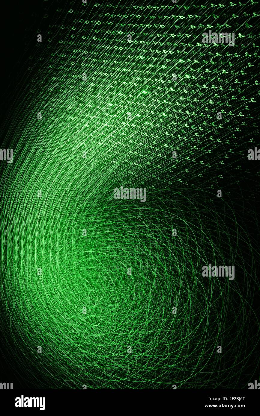 Abstract green digital background made with light brush Stock Photo - Alamy