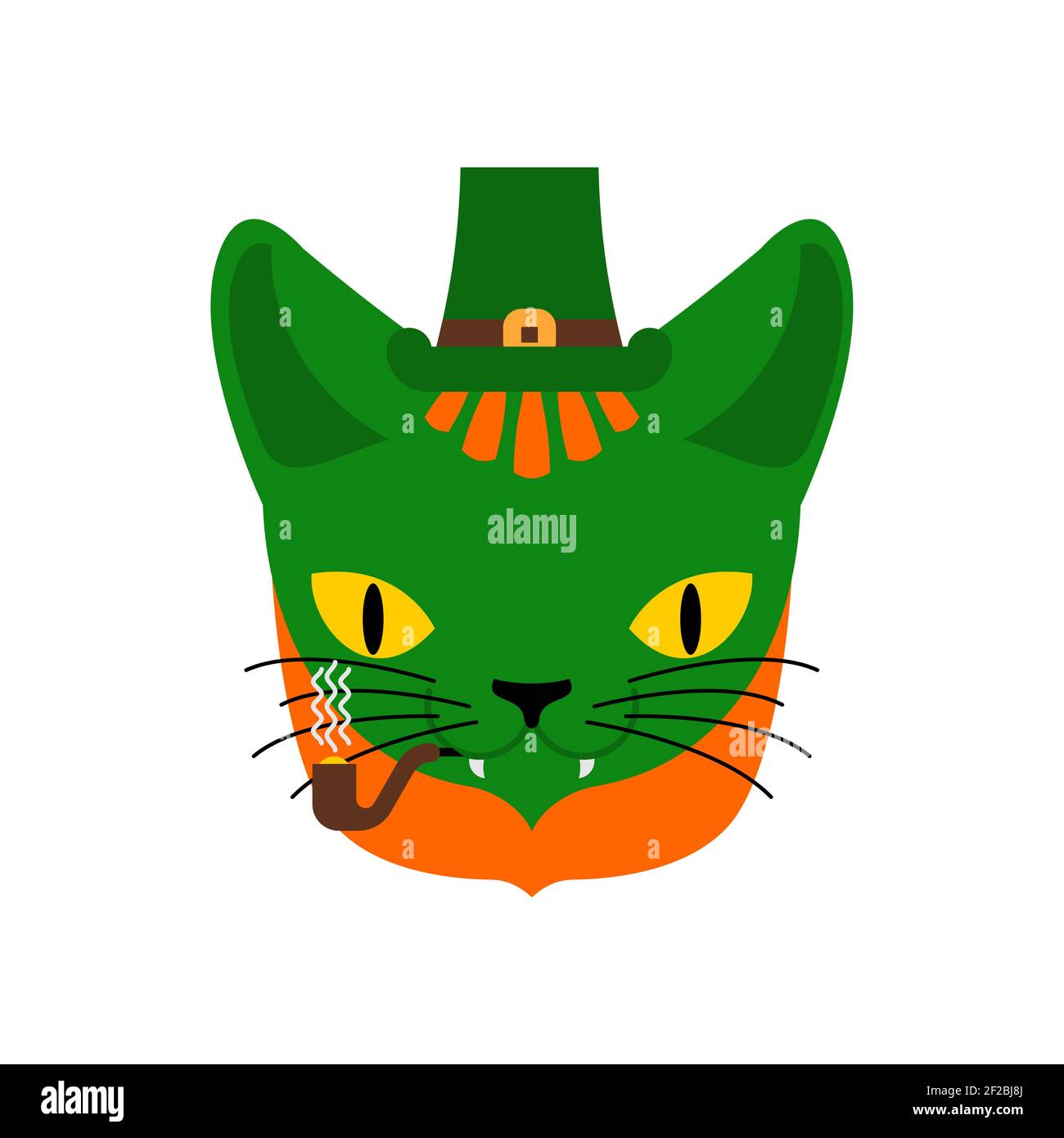 Cat Irish leprechaun. st patricks day illustration Stock Vector Image ...