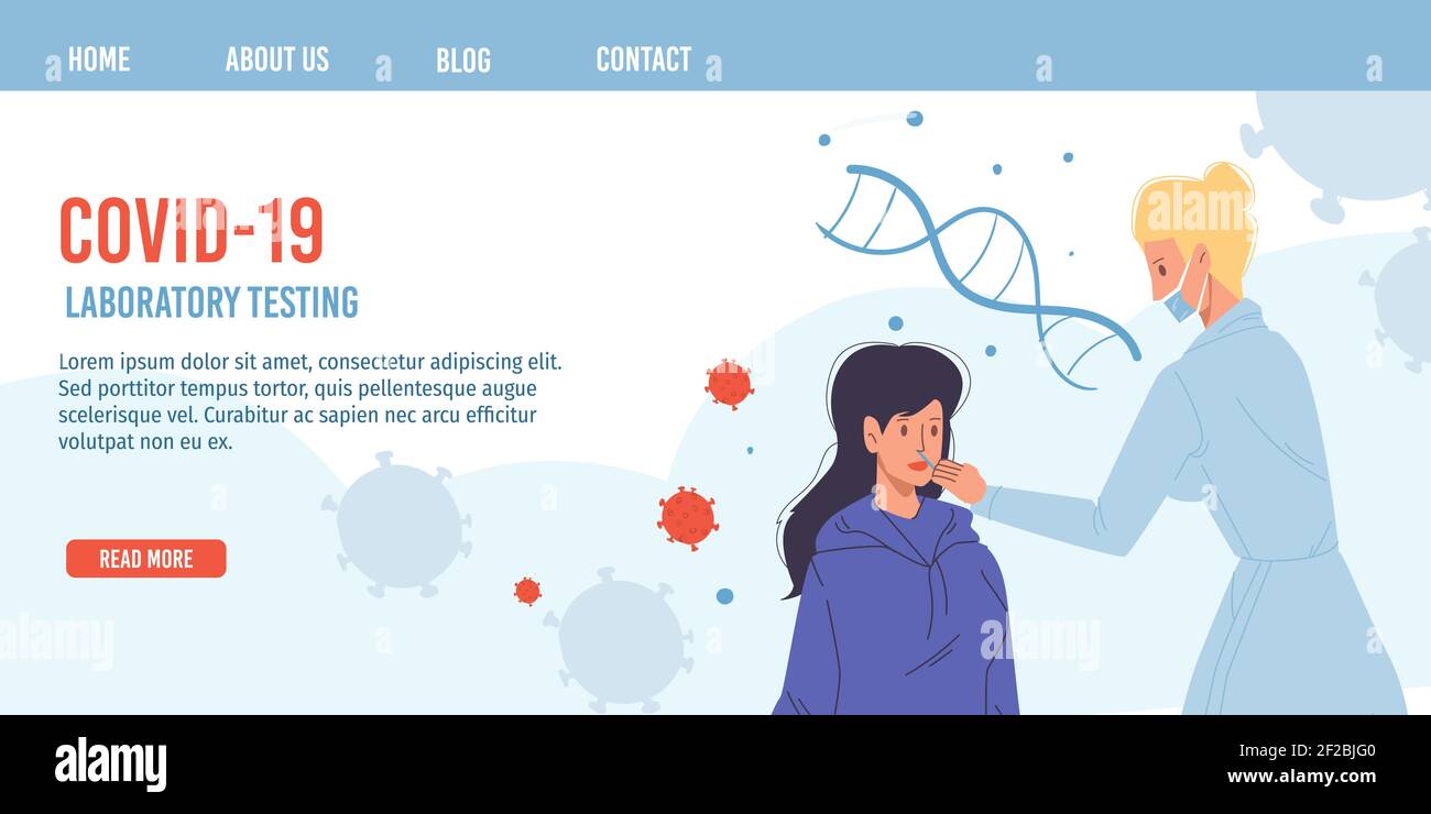 Flat cartoon patient doctor characters,PCR test,coronavirus prevention ...
