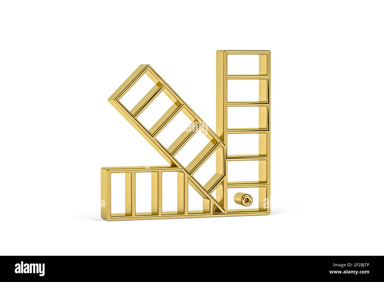 Golden 3d scale icon isolated on white background - 3D render Stock ...