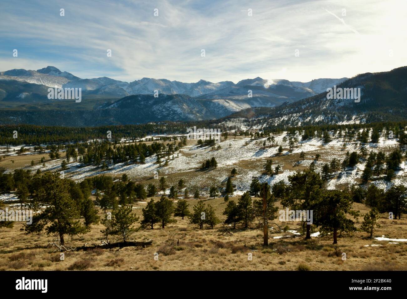 Rocky Mountains in the Rocky mountain National Park looking slightly ...