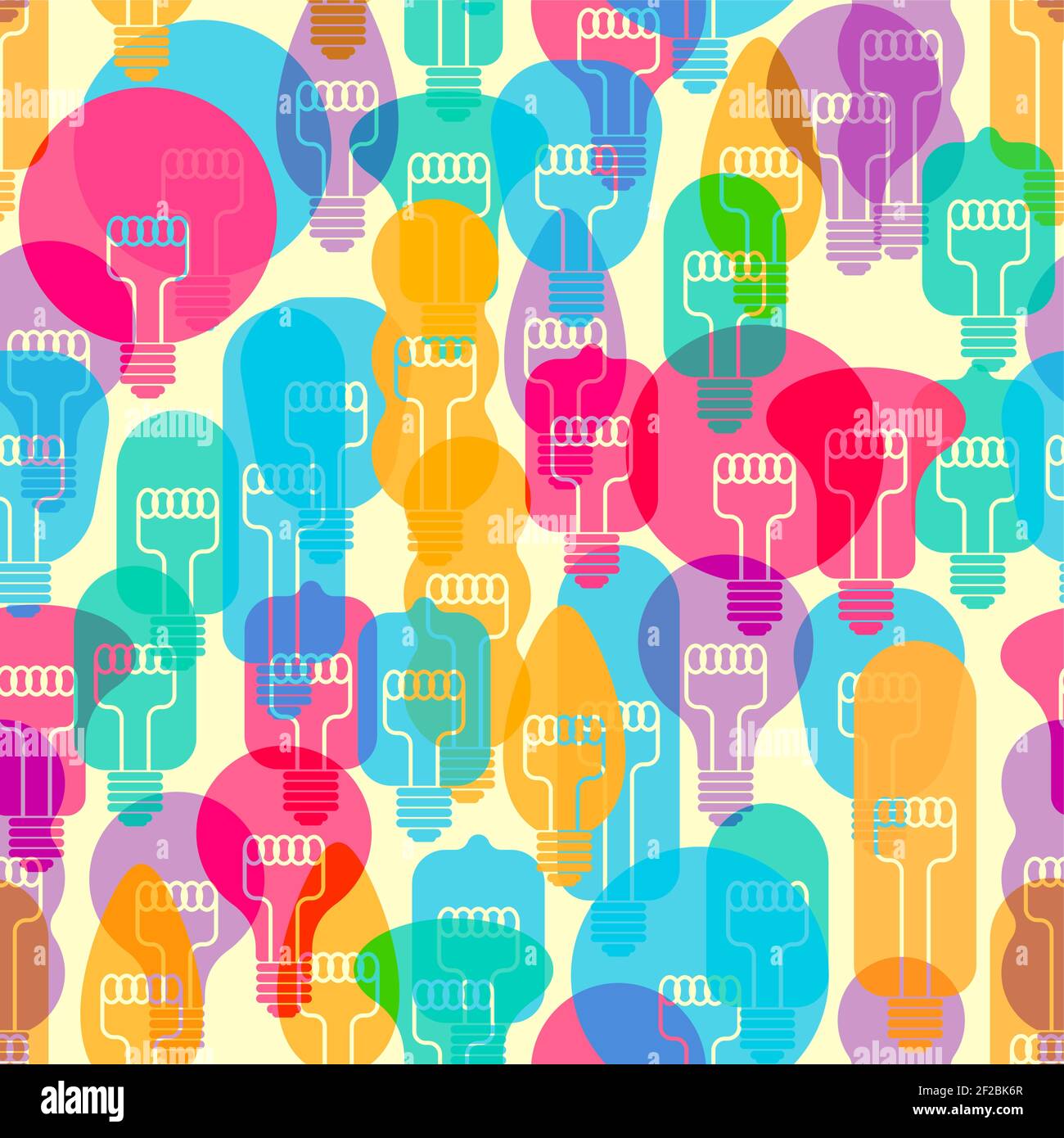 Light bulb pattern seamless. background Retro lightbulb. vector ...