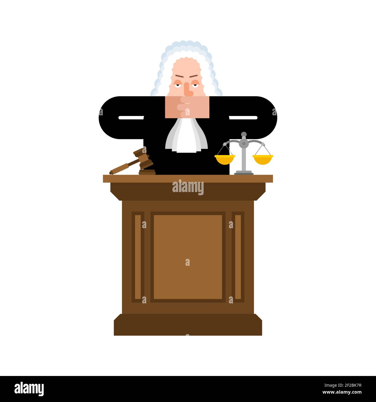 Dumb judge. Magistrate does not speak. bribery justice Stock Vector ...