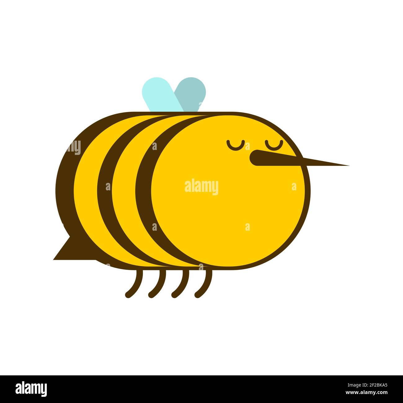 Cartoon cute bee isolated. honeybee vector illustration Stock Vector ...