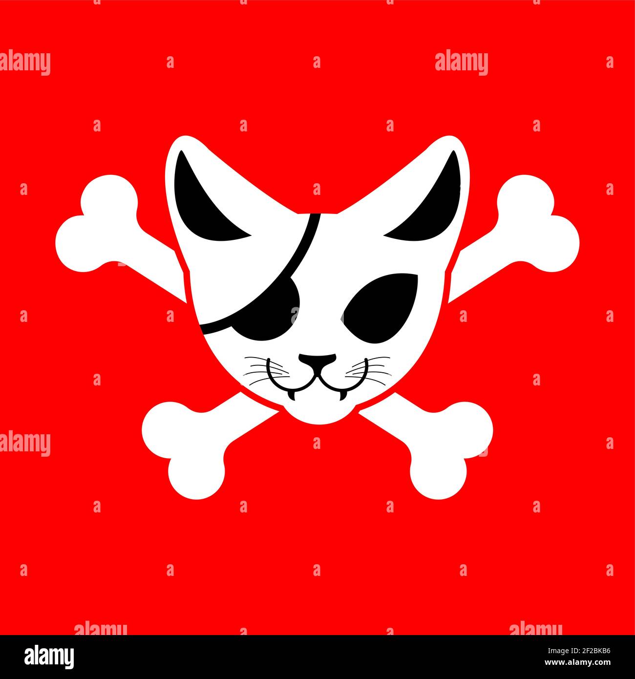 Black cat flag Stock Vector Images - Alamy