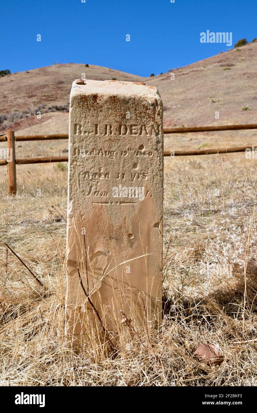 Hiking to Historic Cemetery in Golden, CO on Desert Grassy, Late Winter ...