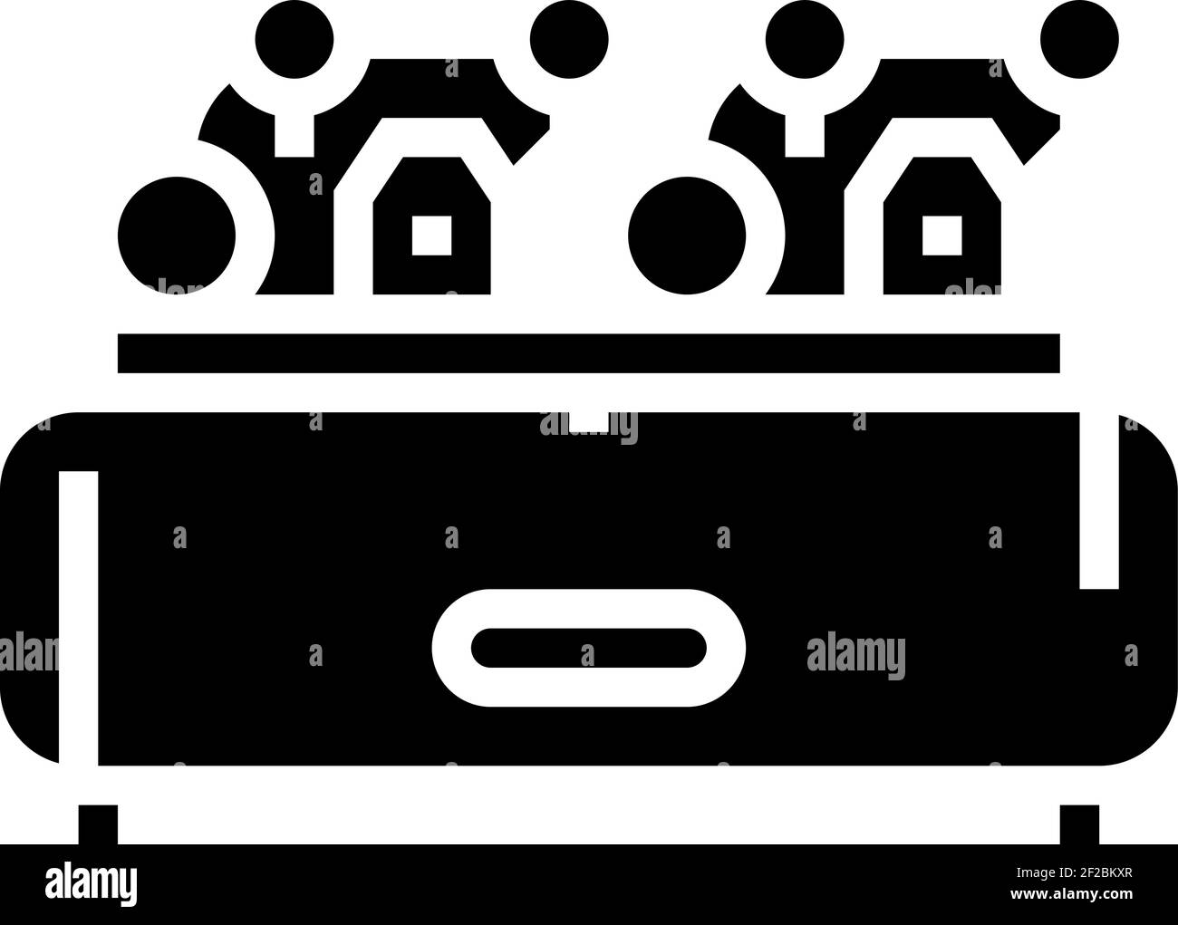 rotary air compressor glyph icon vector illustration Stock Vector Image ...