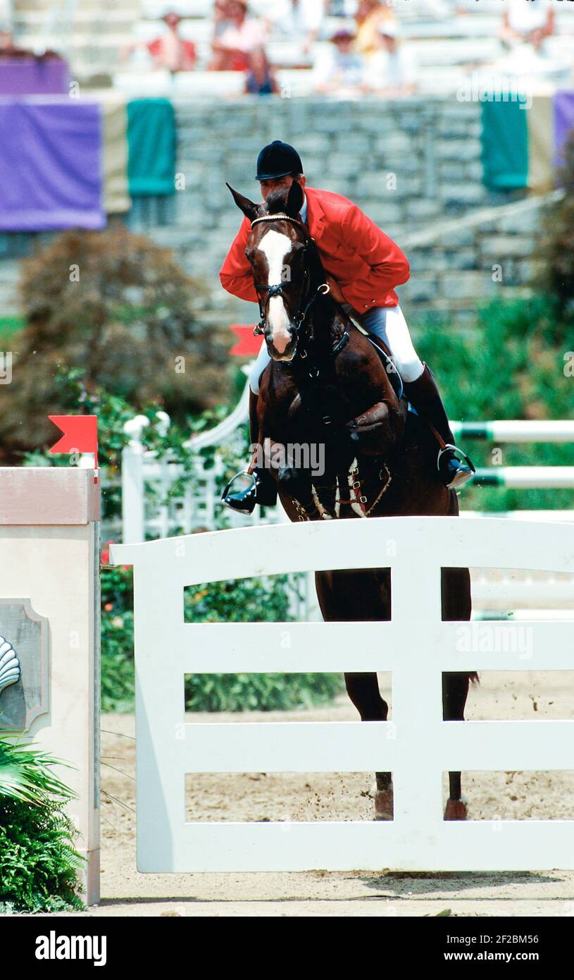 Olympic Games Atlanta 1996, Emile Hendrix (NED) riding Ten Cate Finesse, Emile Hendrix (NED ...