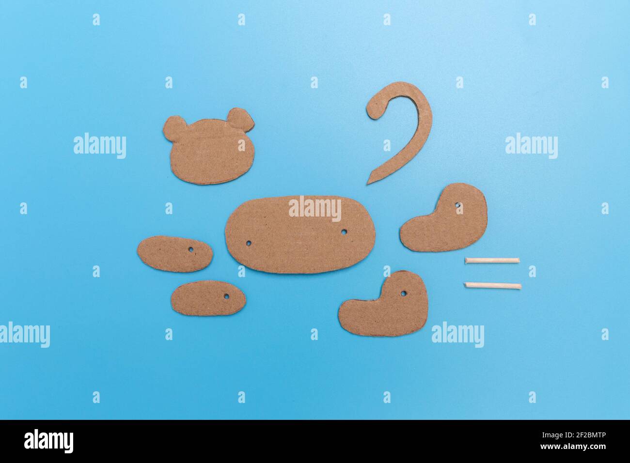 DIY tiger from recycled paper, art project for kids, tutorial, step by ...