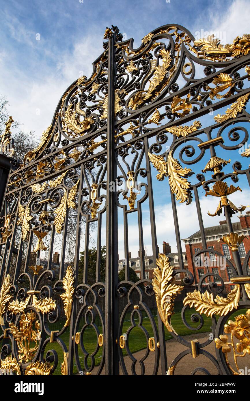 The 'Golden Gates' of Kensington Palace, London; the original 18th ...