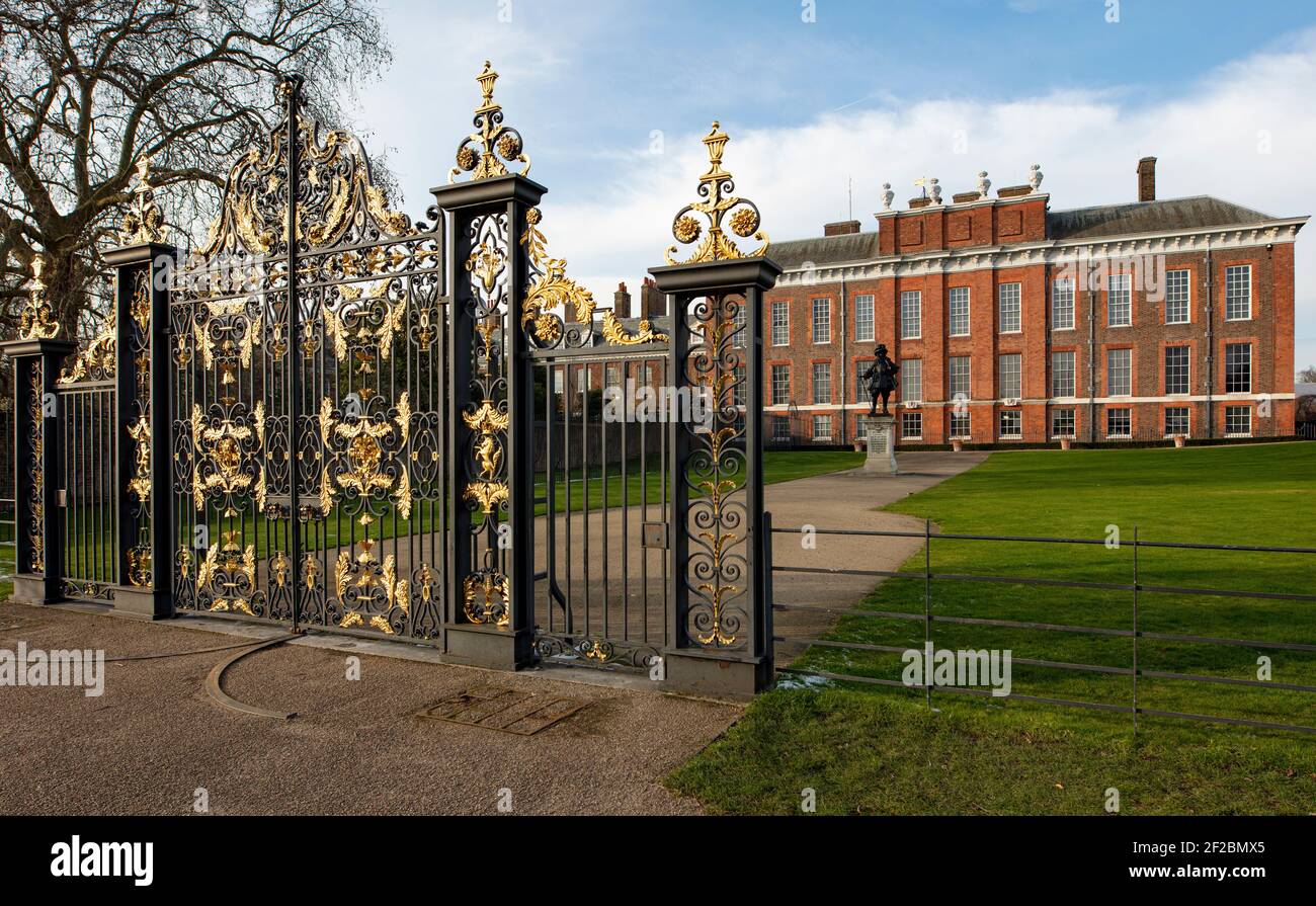 The 'Golden Gates' of Kensington Palace, London; the original 18th ...