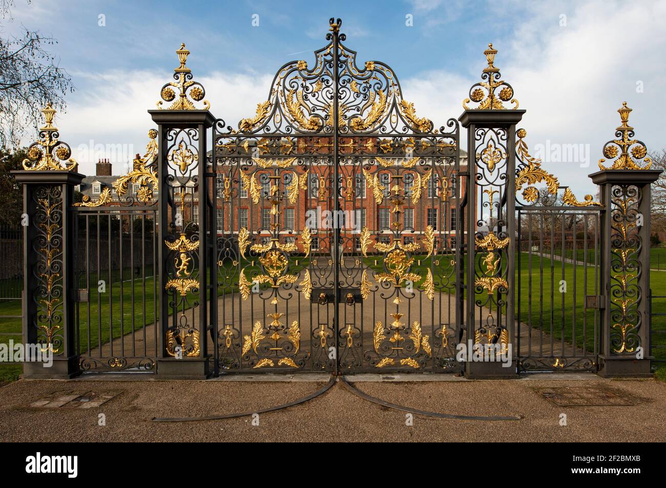 The 'Golden Gates' of Kensington Palace, London; the original 18th ...