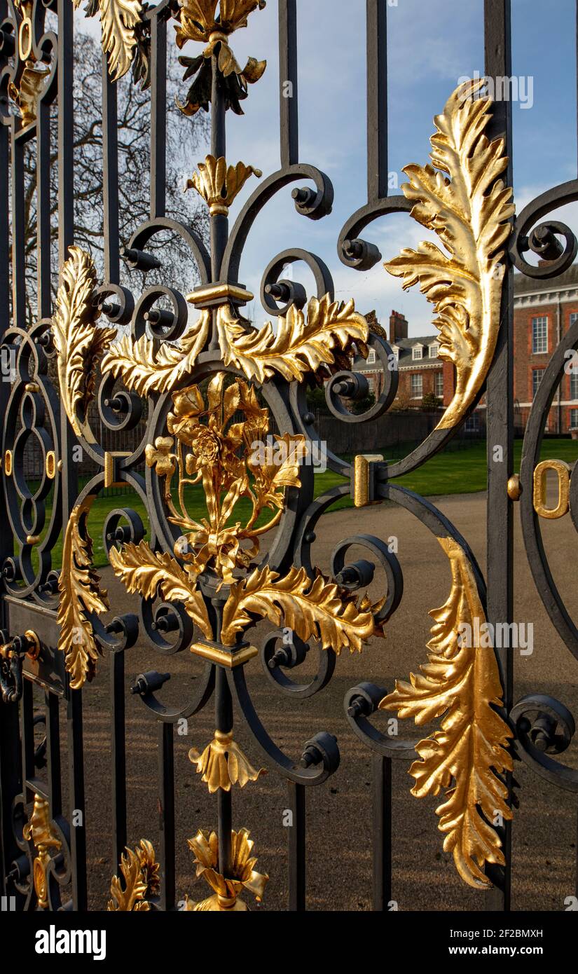 The 'Golden Gates' of Kensington Palace, London; the original 18th ...